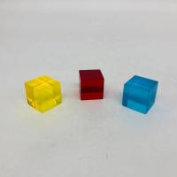 China Souvenir Clear Resin Cube , Folk Art Acrylic Resin Flower Cube for sale