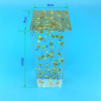 China Factory Design Custom cheap paper weight Clear Cube  Acrylic Paperweight Embedded In Sequins Resin paperweight for sale