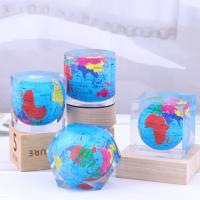 China Polygonal Cylindrical Plexiglass Crystal Globe Paperweight , Clear Resin Paperweight for sale