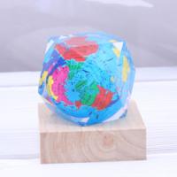 China Polygonal Cylindrical Plexiglass Crystal Globe Paperweight , Clear Resin Paperweight for sale