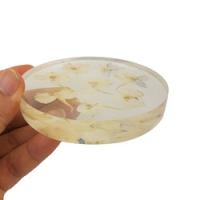 China Artificial Transparent Flower Paperweight With Fragments / Chippings for sale