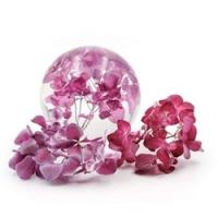 China 3D Crystal Paperweight Ball , Custom Paperweight With Flowers Inside for sale