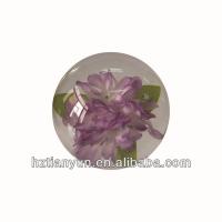 China Decoration Plastic Flower Paperweight Ball 100mm Logo Customized for sale