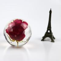 China Customized Crafts Resin Balls Paperweight 70mm 100mm Transparent Acrylic Ball Resin Flower Acrylic Ball Flower inside Acrylic for sale
