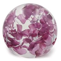 China Nature Clear Flower Paperweight , Resin Floral Paperweight Ball for sale