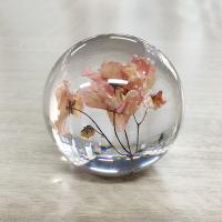 China Crystal Wedding Flower Paperweight Ball Custom For Home Furnishings for sale
