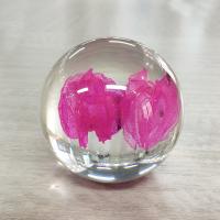 China Crystal Wedding Flower Paperweight Ball Custom For Home Furnishings for sale
