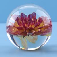 China China source manufacturer of resin balls with real dry flower inside solid clear epoxy resin ball supplier for sale