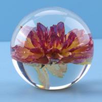 China China source manufacturer of resin balls with real dry flower inside solid clear epoxy resin ball supplier for sale