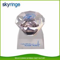 China Acrylic Red Rose Paperweight , Custom Engraved Paperweight for sale