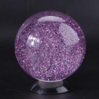 China factory wholesale Decoration home glitter powder inside Acrylic Plastic resin crystal ball for sale