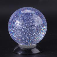 China factory wholesale Decoration home glitter powder inside Acrylic Plastic resin crystal ball for sale