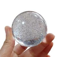 China colorful glitter UV light resin ball glow for kids christmas gift for sale