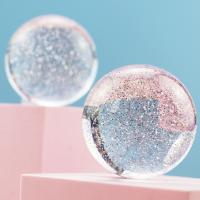 China colorful glitter UV light resin ball glow for kids christmas gift for sale
