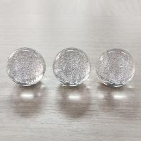 China Customized Clear Glitter Ball Shiny Arylic Ball Glitter Powder Resin ball for sale