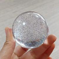 China Customized Clear Glitter Ball Shiny Arylic Ball Glitter Powder Resin ball for sale