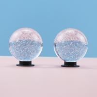 China Customized Clear Glitter Ball Shiny Arylic Ball Glitter Powder Resin ball for sale