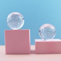 China Home crystal craft shining acrylic uv balls 50mm glitter powder  toys ball  clear crystal ball for sale