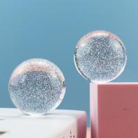 China Home crystal craft shining acrylic uv balls 50mm glitter powder  toys ball  clear crystal ball for sale