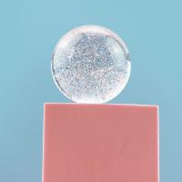 China Home crystal craft shining acrylic uv balls 50mm glitter powder  toys ball  clear crystal ball for sale