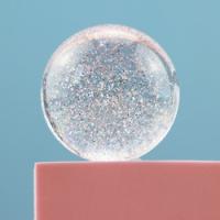 China Home crystal craft shining acrylic uv balls 50mm glitter powder  toys ball  clear crystal ball for sale