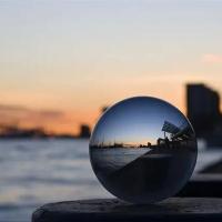 China Home Decoration Solid Acrylic Sphere , Clear Acrylic Contact Juggling Ball for sale