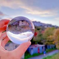 China Home Decoration Solid Acrylic Sphere , Clear Acrylic Contact Juggling Ball for sale
