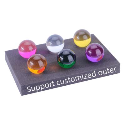 China 40mm 50mm Transparent Juggling Balls Red Blue Acrylic Crystal Ball Bead for sale