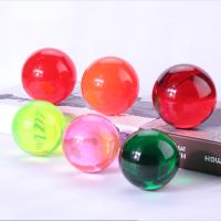 China 40mm 50mm Transparent Juggling Balls Red Blue Acrylic Crystal Ball Bead for sale
