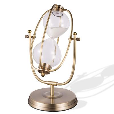 China Metal Alloy / Brass Vintage Hourglass 15 Min - 60 Min With Antique Painting for sale