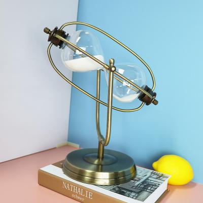 China Luxury Decorative Metal Hour Glass Timer 1 Hour Logo Customized for sale