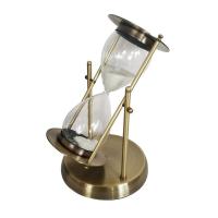China 30 Minute 60 Minute Large Antique Brass Hourglass , Rotating Sand Timer Hourglass for sale
