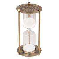 China 30 Minute 60 Minute Large Antique Brass Hourglass , Rotating Sand Timer Hourglass for sale