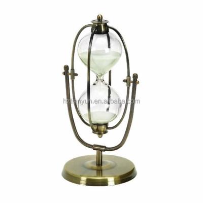 China Blown Vintage Hourglass Sand Clock 5 Minute - 60 Minute Folk Art Style for sale
