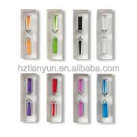China Classroom Sand Timer 1 Minute 5 Minute Logo Silk Screened for sale