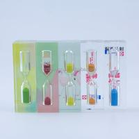 China Classroom Sand Timer 1 Minute 5 Minute Logo Silk Screened for sale