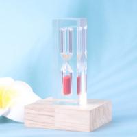 China 1 3 5 10 Minute Acrylic Hourglass 60g Art Deco Style Custom Color for sale