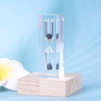 China 1 3 5 10 Minute Acrylic Hourglass 60g Art Deco Style Custom Color for sale