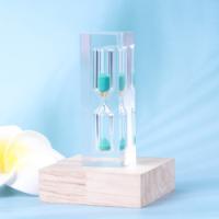 China 1 3 5 10 Minute Acrylic Hourglass 60g Art Deco Style Custom Color for sale