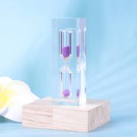 China 1 3 5 10 Minute Acrylic Hourglass 60g Art Deco Style Custom Color for sale