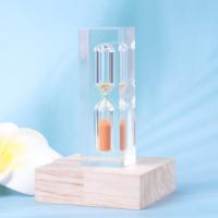 China 1 3 5 10 Minute Acrylic Hourglass 60g Art Deco Style Custom Color for sale