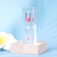 China 1 3 5 10 Minute Acrylic Hourglass 60g Art Deco Style Custom Color for sale