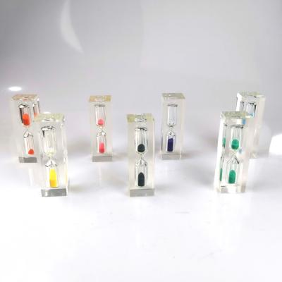 China Decorating Acrylic Hourglass 1 Minute Hourglass Timer For Kids Game for sale