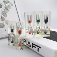 China Decorating Acrylic Hourglass 1 Minute Hourglass Timer For Kids Game for sale