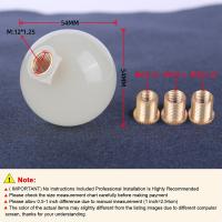 China Universal Car Gear Shift Knob Luminous Shift Stick Knob with 3 Adapters Red blue green for Manual Automatic Vehicles for sale