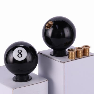 China resin universal car custom design black 8 ball shift knob gear shift knobs for sale