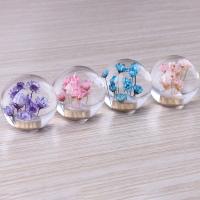 China Custom design logo car gear shift knobs crystal gear shift knob with dry flower inside resin shift gear knob ball for sale