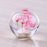 China Custom design logo car gear shift knobs crystal gear shift knob with dry flower inside resin shift gear knob ball for sale