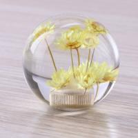 China Custom design logo car gear shift knobs crystal gear shift knob with dry flower inside resin shift gear knob ball for sale