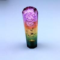 China Flower Resin Shift Knob Logo Customized LED Car Gear Knob for sale